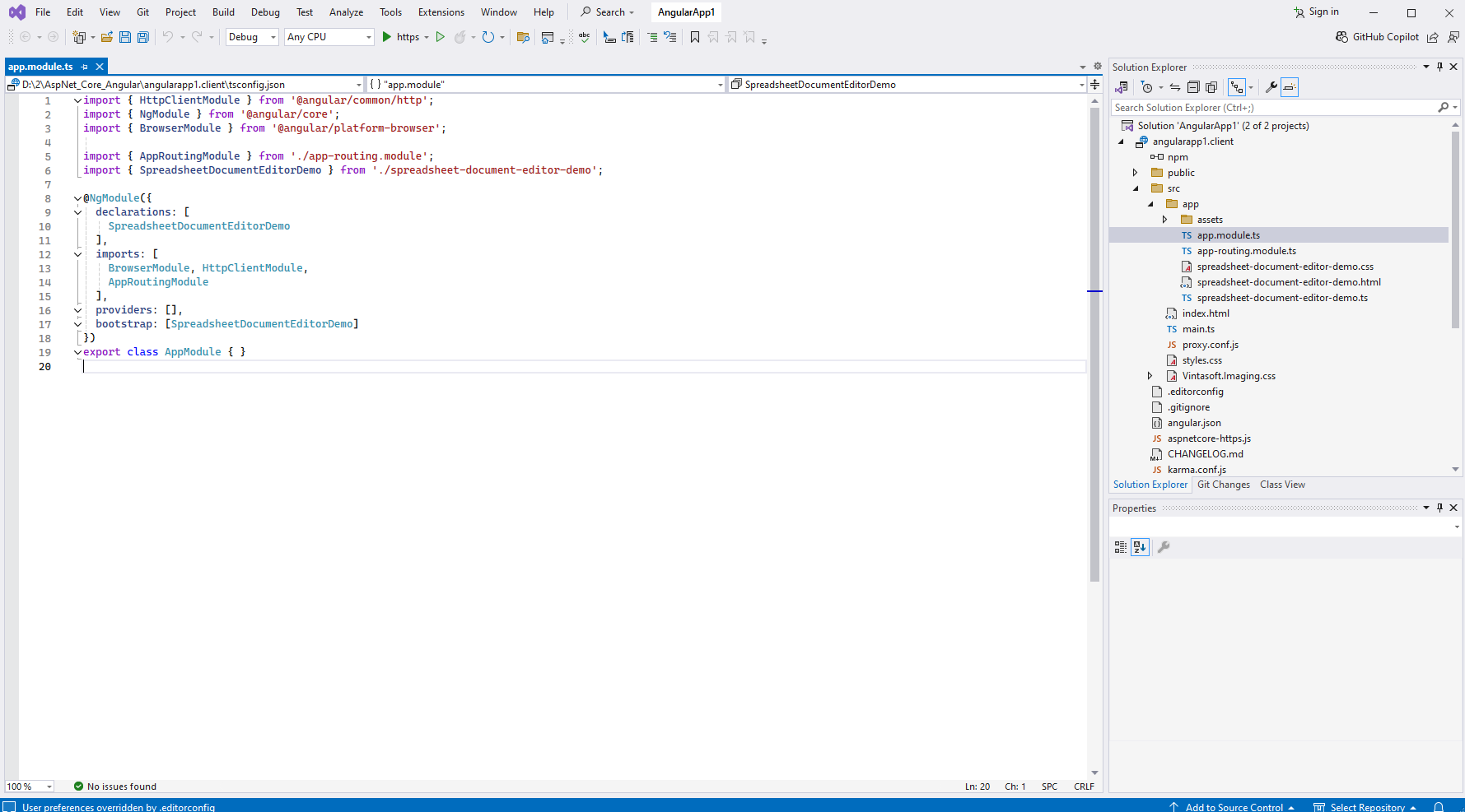 Add Web Spreadsheet Document Editor To An Angular And Aspnet Core Application