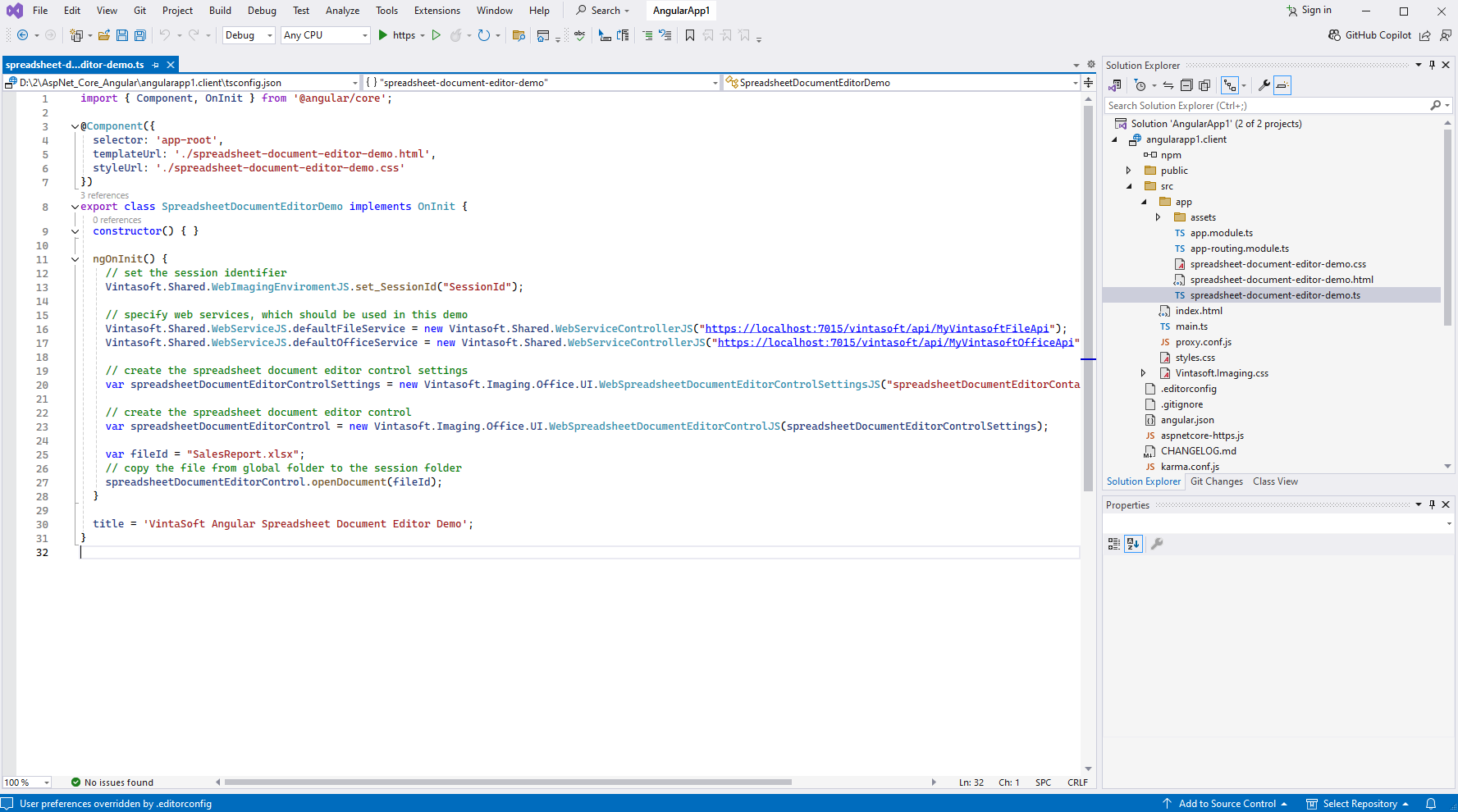 Add Web Spreadsheet Document Editor To An Angular And Aspnet Core Application